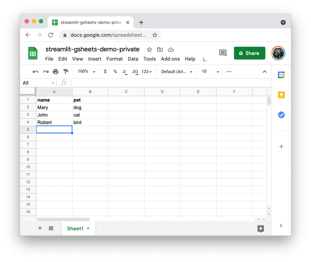 Connect Streamlit To A Private Google Sheet Streamlit Docs Connect Streamlit To A Private Google Sheet Streamlit Docs